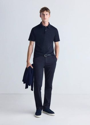 Mango Slim-Fit-Polo Thermolite marineblau - Herren - XXL - MANGO MAN