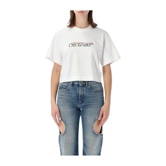 Off-white T-shirt court imprim&eacute; floral - Femme - Tops - Blanc - Taille: 36 FR