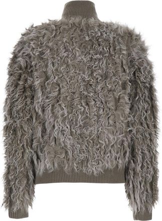 P.A.R.O.S.H. Textured Wool Bomber Jacket - Beige