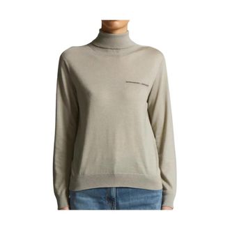 PESERICO Feinstrick-Kaschmir-Seiden-Rollkragenpullover - - Knitwear - Damen - Gr&uuml;n - M