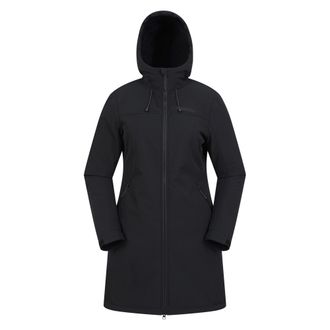 Mountain Warehouse Damen Fern Longline Softshelljacke (Schwarz)