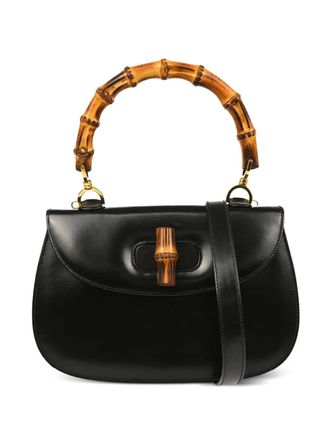 Gucci sac en cuir Bamboo (années 1990-2000) - Noir