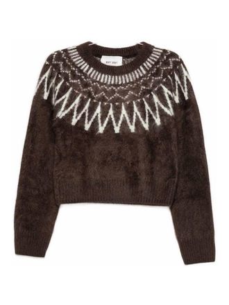 Soft Goat Pull Col Rond - Marron