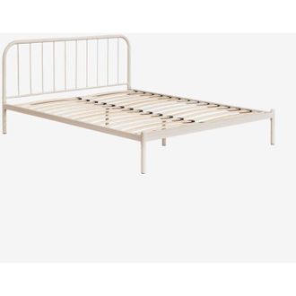 Sklum Asteri Eisenbett Beige Tapioca 160 x 200 cm