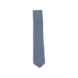 Ferragamo Krawatte aus Seide mit Schildkr&ouml;ten-Print - - Accessories - Herren - Blau - ONE SIZE
