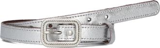Elvy Silber Leder Damen G&uuml;rtel - - Accessories - Damen - Grau - 105 CM