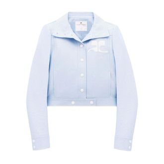 Courr&egrave;ges Femme, Vestes, Bleu, Taille: 42 FR Veste Vinyle Reedition