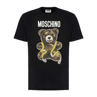 Moschino T-shirt en jersey de coton imprim&eacute; - Homme - Tops - Noir - Taille: XL