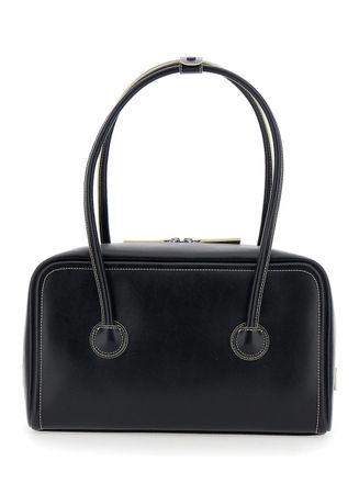 Margesherwood Womens Shoulder Bag Black Leather Cow