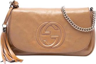 Gucci Pre-owned Cuir sacs-gucci - Femme - Pre-owned - Brun - Taille: ONE Size