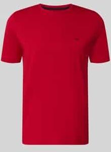 Fynch-Hatton T-Shirt mit Rundhalsausschnitt und Label-Stitching