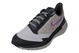 Nike Nike DM1104-002 Air Winflo 9 Shield Sneaker Female Cobblestone/Vivid Purple-DK Smoke Grey 38.5
