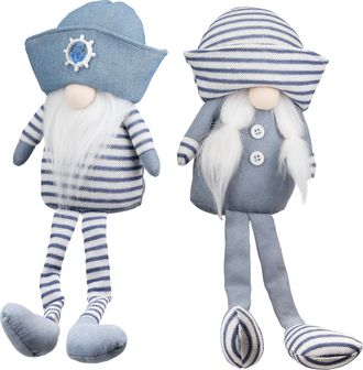 Gilde Kantensitzerfigur Sandro Textil, 2er Set, maritim