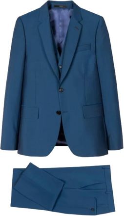 Paul Smith Homme, Costumes, Bleu, Taille: 2XL Costume 3 pièces en laine et mohair