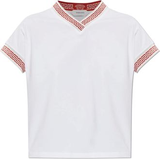 Versace Femme, Tops, Blanc, Taille: 36 FR Haut col en V