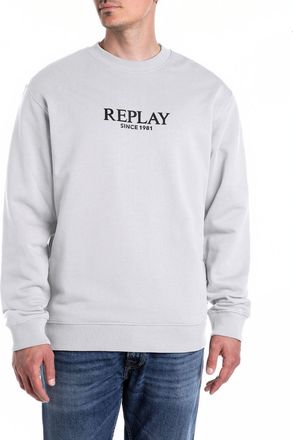 Replay Herren M3076 Sweatshirt, 011 Natural White, XL