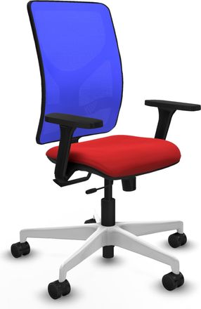 Piqueras y Crespo Stuhl f&uuml;r Telearbeit mit 3D-Armen, h&ouml;henverstellbare Lendenwirbelst&uuml;tze, ausgestattet mit Syncro/Traslack und Schneideschaum, mit Rollen von 65 mm, Ny