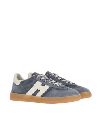Hogan Mens Sneakers Cool Denim Blue Ch-Yogurt External: Calfskin Trainers Ch/yogurt