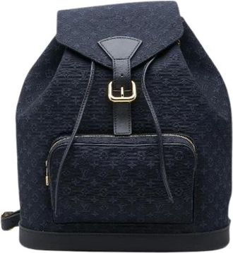 Louis Vuitton Sac &agrave; dos Pre-owned Monogram Mini Monceau - Femme - Pre-owned - Bleu - Taille: ONE Size