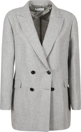 Saulina Milano Saulina, Femme, Vestes, Gris, Taille: 42 FR Anita Double-Breasted Blazer