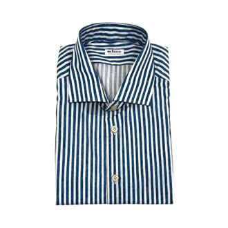 Kiton Gestreiftes Hemd - - Shirts - Herren - Blau - XL