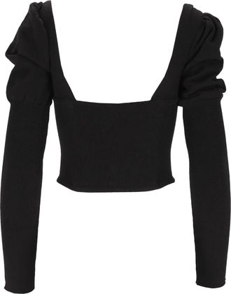 Vivienne Westwood Womens Bea Corset Cardigan Black Silk; Merino Wool Ovis Aries Top Sweater