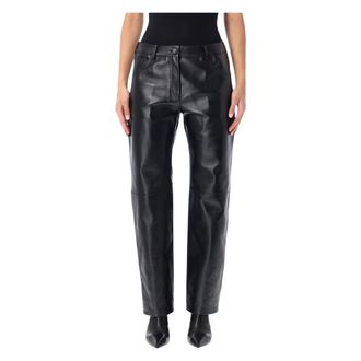 Magda Butrym Leather Pant - - Trousers - Damen - Schwarzk - S