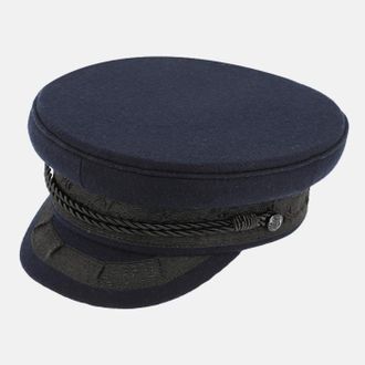 Fiebig Prinz-Heinrich-M&uuml;tze Wolle Blau Schwarz