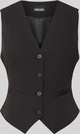 Pieces Regular Fit Weste mit V-Ausschnitt Modell BOZZY