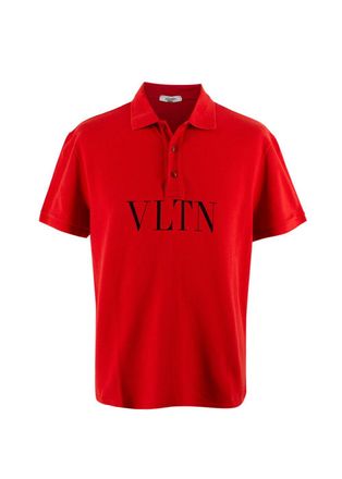 Valentino Garavani Valentino Red VLTN Polo Shirt Size XL