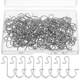 DOITOOL 120 St&uuml;ck S F&ouml;rmige Christbaumschmuckhaken aus Rostfreiem Metall Kleine Weihnachtsbaumh&auml;nger f&uuml;r Kugeln Laternen und LED Dekorationen Silberfarbene Dr