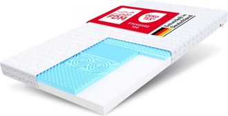 FDM Leon Schaumstoffmatratze 80x160 cm Kindermatratze Komfortschaum Baby Matratze 10 cm Höhe Härtegrad H3 Bezug Waschbar Öko-Tex Allergikergeeignet