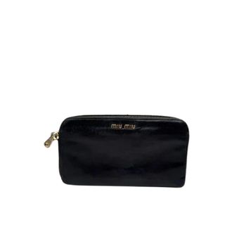 Miu Miu Portefeuille en cuir Pre-owned - Femme - Pre-owned - Noir - Taille: ONE Size