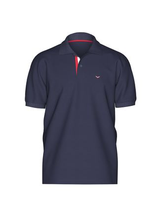 Trigema Poloshirt mit dreifarbiger Knopfleiste