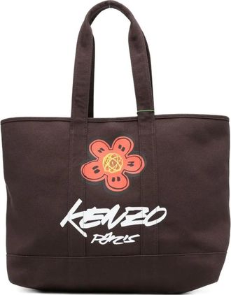 Kenzo Shopper & Totes - Cotton Shopper Bag With Bold Graphics - Gr. unisize - in Schwarz - für Damen