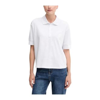 A|X Armani Exchange Femme, Tops, Blanc, Taille: 40 FR Polo &agrave; Manches Courtes et Col Rond