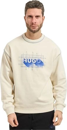 HUGO BOSS Homme, Sweatshirts et sweats &agrave; capuche, Blanc, Taille: XL SweaT-shirt ras du cou