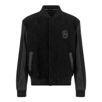 HUGO BOSS Homme, Vestes, Noir, Taille: 2XL Veste Bomber Varsity