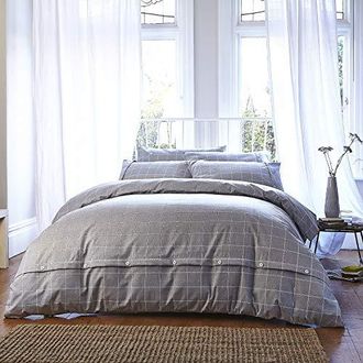 bianca Cotton Soft Bettlaken und Kissenbezug, Grau, 3 St&uuml;ck