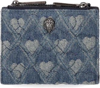 Kurt Geiger Femme, Accessoires, Bleu, Taille: ONE Size Kensington Denim Small Wallet