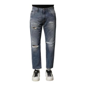 Dolce & Gabbana Blaue Straight Fit Denim Jeans - - Jeans - Herren - Blau - XS