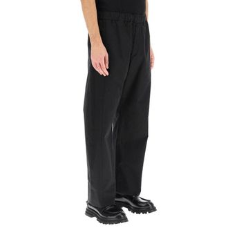 Alexander McQueen Mens Black Cotton Casual Pants