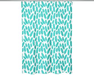 Bonamaison Le Jardin du Lin Digital Gedruckter Duschvorhang, Badewannenvorhang, Duschvorhangringe Enthalten, Größe: 140x200 cm - Entworfen und Hergestellt in der