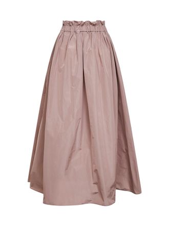 Herno Womens Long Skirt Powder Pink Taffeta Polyester