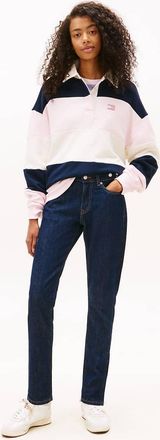 Tommy Jeans Jean slim à taille mi-haute et languette à la taille - Bleu foncé