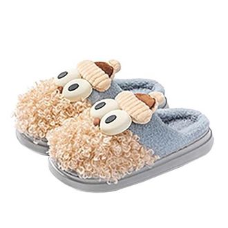 Generic Pantoufles de No&euml;l pelucheuses pour homme et femme - Chaussons dint&eacute;rieur et dext&eacute;rieur en peluche - Chauds et respirants - L&eacute;gers et d&eacute;contract&eacute;s, bl