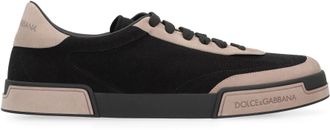 Dolce & Gabbana Mens Portofino Yacht Low-Top Sneakers Black Cotton Trainers