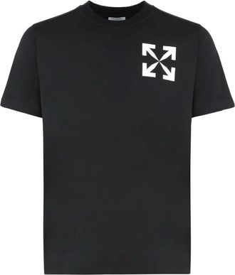 Off-white T-shirt blanc cass&eacute; avec logo blanc cass&eacute;