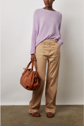 Gerard Darel Pull cachemire &agrave; col rond - LAURREA - Lilas