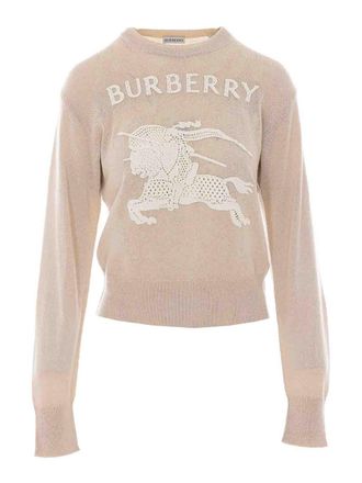 Burberry Pull Col Rond - Beige